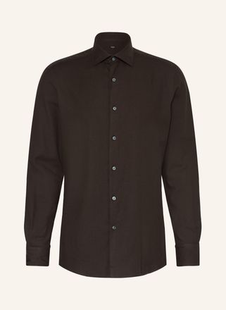Ermenegildo Zegna Zegna Hemd Cashco Regular Fit braun