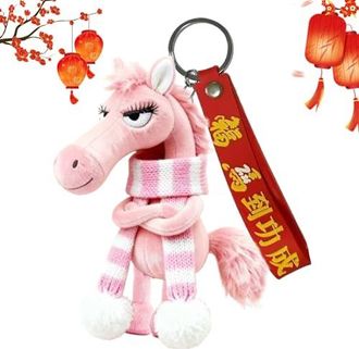 Generico Porte cl&eacute;s en peluche doux pendentif cheval mini jouet d&eacute;coratif charmant breloque sac l&eacute;ger et facile &agrave; transporter adorable accessoire pratique | ca