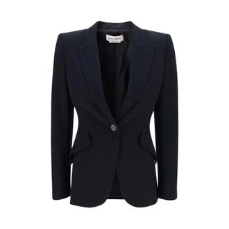 Alexander McQueen Einknopf-Wollblazer - - Jackets - Damen - Schwarzk - L