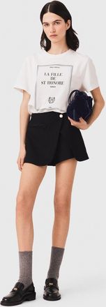 Maje Short Tailoring Trompe LOEil - Noir - Maje