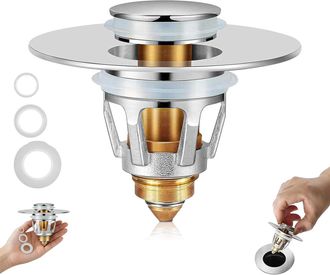 Generic Drain Magic 2in1 Universal Waschbeckenst&ouml;Psel Mit Abflusssieb,f&uuml;r Waschbecken, Badewanne (1pcs)