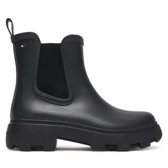 Tommy Hilfiger Gummistiefel Tommy Hilfiger Flag Ankle Warm Lining FW0FW08974 Schwarz