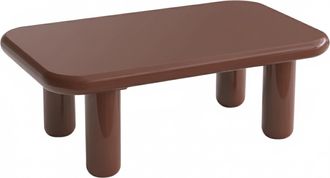 Oviala Rechteckiger Couchtisch, 100 cm, MDF, lackiert, Bordeauxrot