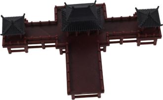 TOPBATHY Miniatur Chinesischer Pavillon Deko Modell Tempel Figurine f&uuml;r Aquarium Bonsai Garten Mikro-Landschaft Zen Garten Ornament Realistisches Asiatisches A