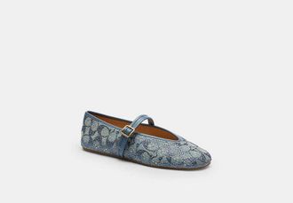 Coach Mary Jane Aus Signature-Denim Mit Kristallen