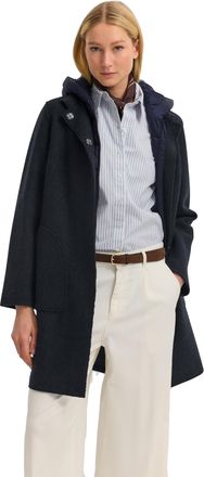 Bugatti Damen Wollmantel 861528-81243 Modern Fit gekochte Wolle Flexcity Stretch Kapuze herausnehmbarer Westen-Einsatz