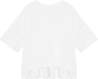 Emporio Armani Femme, Tops, Blanc, Taille: 38 FR Jersey Interlock Girocollo Top