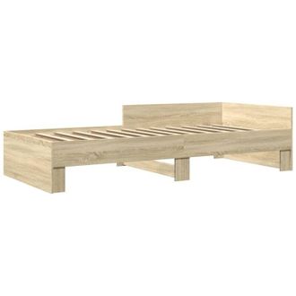 vidaXL Cadre de lit sans matelas ch&ecirc;ne sonoma 100x200 cm vidaXL