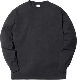 Snow Peak Homme, Sweatshirts et sweats à capuche, Noir, Taille: M T-shirt à Manches Longues en Coton