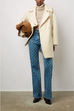 Gerard Darel Manteau droit esprit caban - SALEHA - Ecru