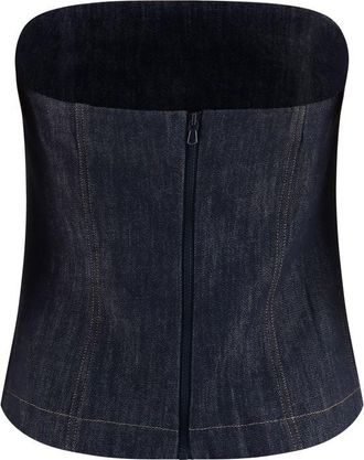 Brunello Cucinelli Womens Blue Cotton Bodysuit Clothing