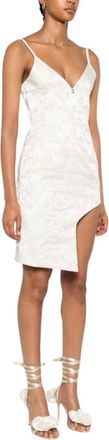 Coperni Femme, Robes, Beige, Taille: 36 FR Asymmetric Floral-Jacquard Mini Dress