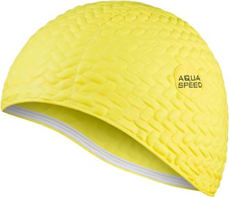 Aqua Speed Badekappe Noppen | Badehaube für Lange Haare | Damen Schwimmkappe Latex | Bathing Cap for Long Hair | Schwimmhaube extrem dehnbar | Latexbadekappe | G