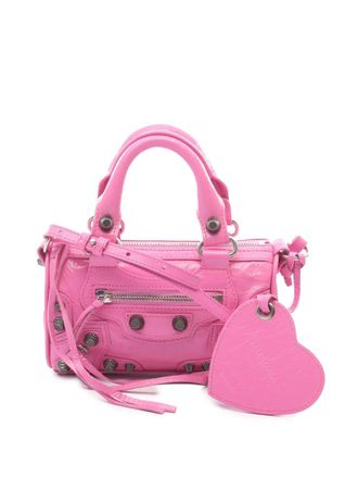Balenciaga mini sac &agrave; bandouli&egrave;re Motocross Le Cagole en cuir dagneau (2010-2025) - Rose