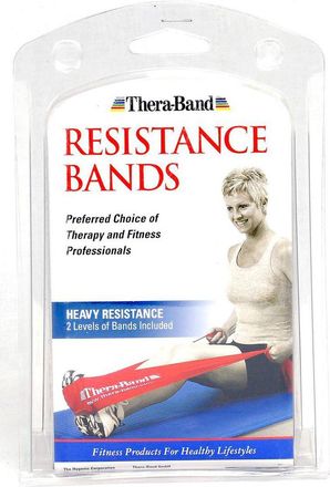 Theraband Thera-Band Unisex - Erwachsene 226454 &Uuml;bungsb&auml;nder im Set STARK, schwer-blau/schwarz, 2 x 1,50 m L&auml;nge