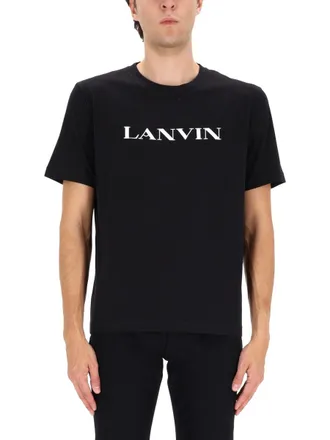 Lanvin Logo Cotton T-Shirt - Black