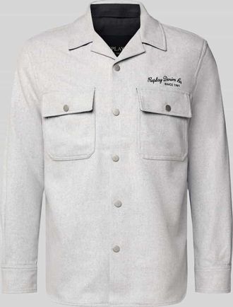 Replay Regular Fit Hemdjacke mit Lanawoll-Anteil