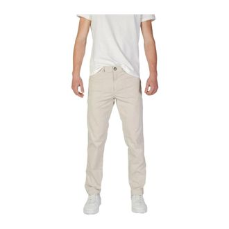 RefrigiWear Pantalon Beige en Coton M&eacute;lang&eacute; Coupe Regular - Homme - Pantalons - Beige - Taille: W32