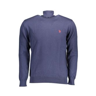 U.S.Polo Association Baumwoll-Rollkragenpullover - - Knitwear - Herren - Blau - 3XL