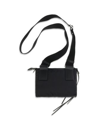 Maison Margiela Mens Zip Camera Shoulder Bag Black-Black Nylon Black/black