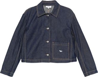 Maison Kitsuné Gekürzte Jeansjacke - Blau