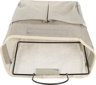 Angoily 2 St&uuml;ck Wandh&auml;ngetasche aus Stoff mit Seitentaschen H&auml;ngeorganizer ohne Bohren f&uuml;r T&uuml;r und Wand Grau Vielseitiger Aufbewahrungsorganizer f&uuml;r Schlafzim