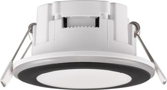 Trio Leuchten LED Einbauleuchte Argus 653610132, Kunststoff Schwarz matt, inkl. 4 Watt RBG LED mit Farbwechsel, Fernbedienung, Dimmbar