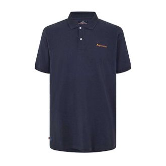 Aquascutum Poloshirt f&uuml;r Herren, Regul&auml;r, kurz&auml;rmlig (Marine)