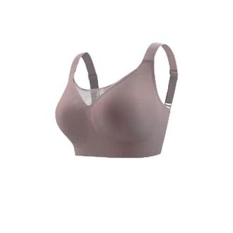 Generic Soutien-gorge, sans couture, levage puissant, d&eacute;collet&eacute; en V, sans armatures, couverture compl&egrave;te, soutien-gorge sans couture &agrave; bretelles larges, Gris