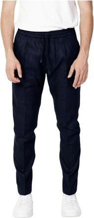 Antony Morato Homme, Pantalons, Bleu, Taille: M Pantalon Uni en Lin-Viscose