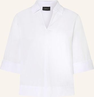 s.Oliver Black Label S.Oliver Black Label Blusenshirt Mit 3/4-Arm weiss