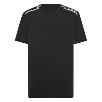 Plein Sport Homme, Tops, Noir, Taille: 3XL T-Shirt Col Rond