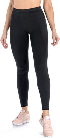 Teyli Damen Baumwolle Push Up Leggings Schwarz L