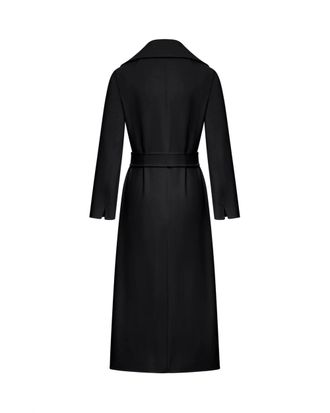 Max Mara Womens Coat Long Wool Wrap Black