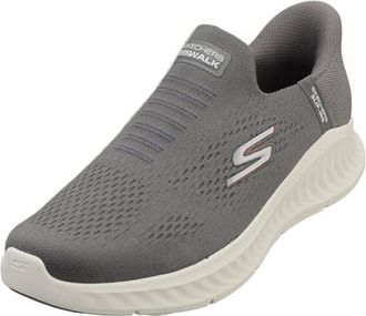 Skechers Homme Go Walk Now Sauntered Basket, Charcoal Textile/Synthetic, 43 EU
