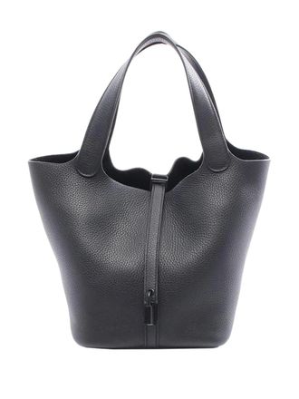 Herm&egrave;s sac &agrave; main Taurillon Clemence Picotin Lock MM (2021) - Noir