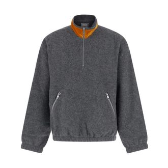Wooyoungmi Wooyoungmi - T-shirt &agrave; col rond et manches longues - Homme - Sport - Gris - Taille: M
