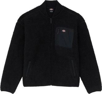 Dickies Femme, Sweatshirts et sweats &agrave; capuche, Noir, Taille: 36 FR Central Sherpa Bomber Jacket
