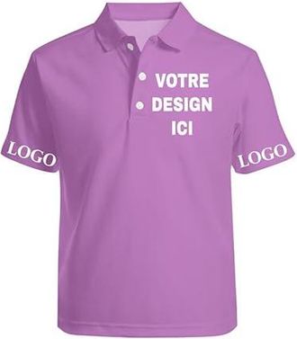 Generic Polo Homme Manches Courtes pour Femmes Personnalisable Choisissez Votre Logo et Texte Photo Chemises de Polo Golf Tshirt Blanc personnalisée pour Cade
