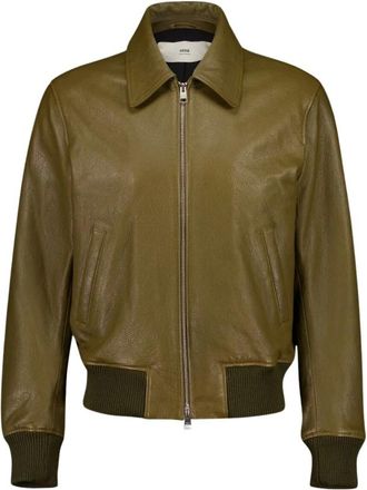 Ami Homme, Vestes, Brun, Taille: XL De Coeur Zipped Bomber Jacket