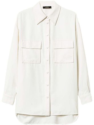 Twin-Set chemise à boutonnière sur le devant - Blanc