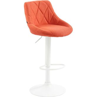Clp Barhocker Lazio Stoff orange wei&szlig;