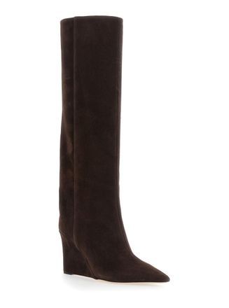 Jimmy Choo London Womens Boots Blake Kb 85 Brown Lamb Leather