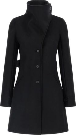 Courr&egrave;ges Femme, Manteaux, Noir, Taille: 38 FR Manteau en laine Heritage