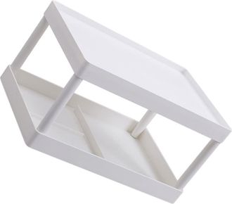 OSALADI Moderner Desktop Organizer Weiß Aufbewahrungsregal Schreibtisch Ablage für Büro Küche Haushalt Multifunktionaler Stauraum für Magazine Akten Notizen