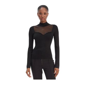 Guess Damen, Oberteile, Schwarzk, LGr&ouml;&szlig;e