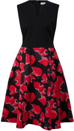 s.Oliver Minikleid Kleid Floral gemustertes Kleid mit Tunika-Ausschnitt