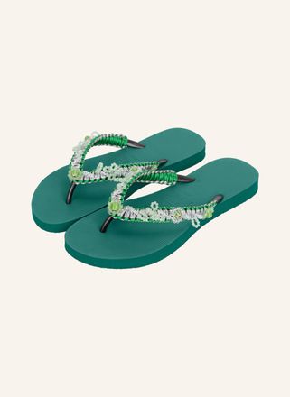 UZURII Uzurii Zehentrenner Macrame Green Blossom gruen