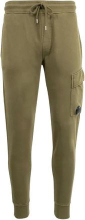 C.P. Company C.p. Company, Homme, Pantalons, Vert, Taille: XS Pantalon de survêtement cargo en molleton diagonale brossé et émerisé avec détail Lens