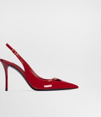 Dolce & Gabbana Slingback - Frau Pumps Und Slingbacks Rot Leder 36.5
